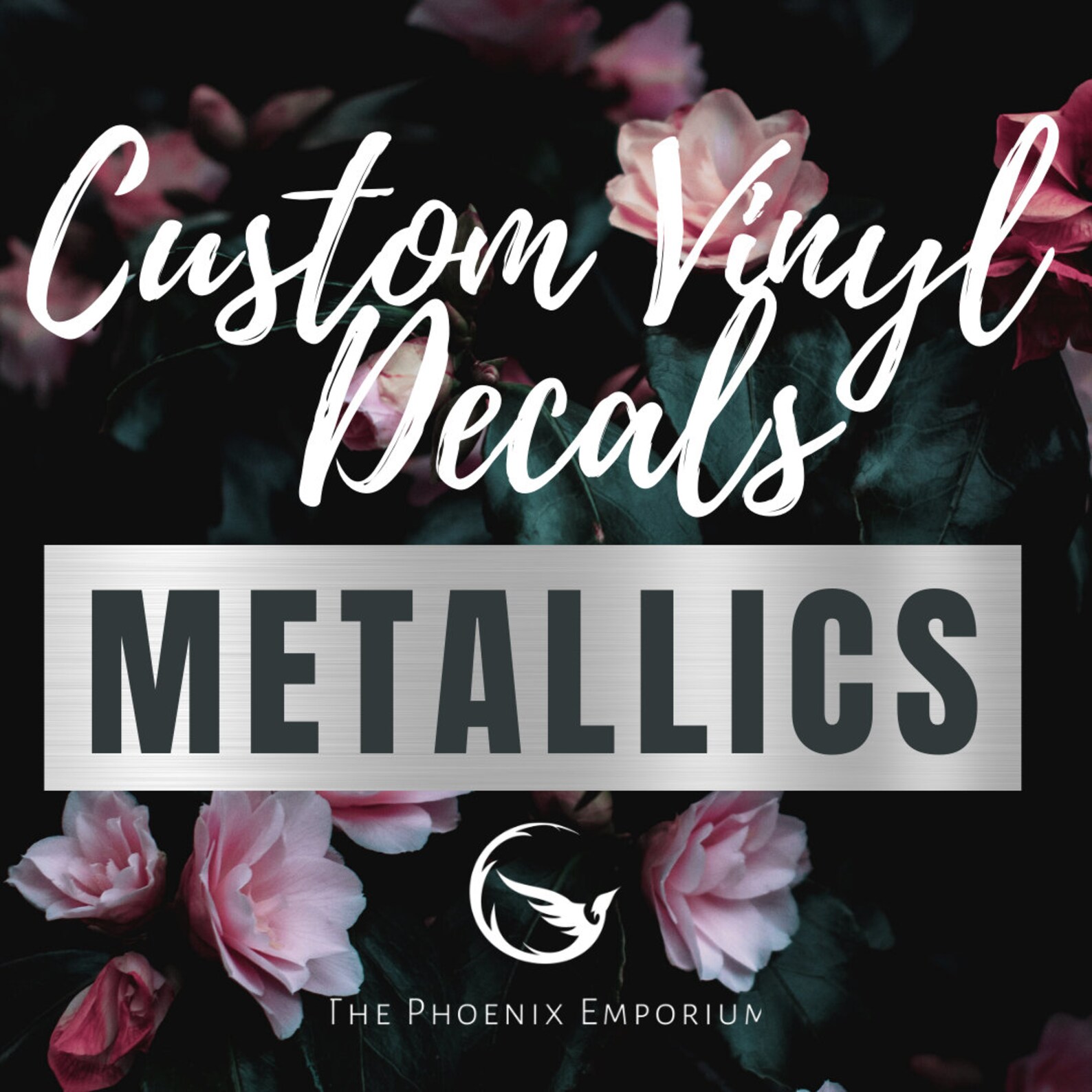 Personalised METALLIC Vinyl Decal Stickers Name Labels - Etsy UK