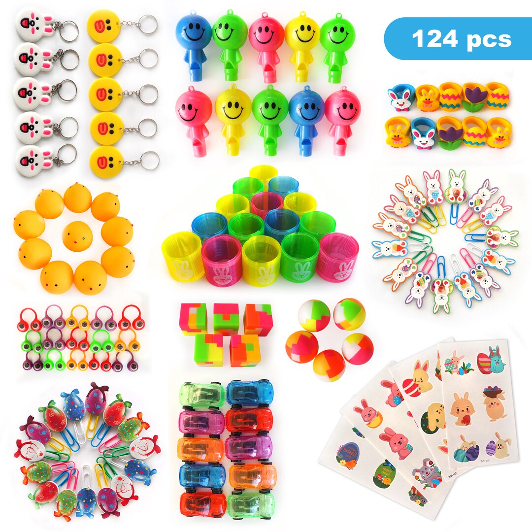 124 Pcs Easter Party Favors Trinkets for Kids Boys Girls – Easter ...