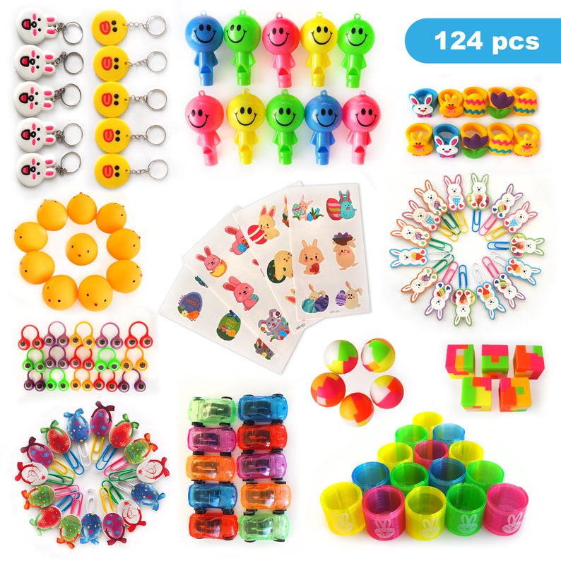 124 Pcs Prize Box Toys Kids Party Favors Easter Basket - Etsy