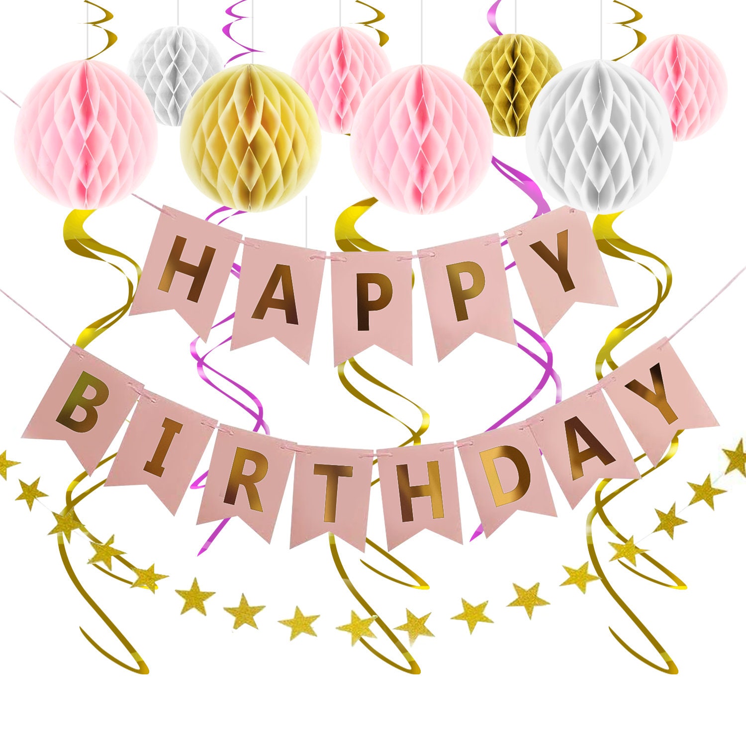 Happy Birthday Banner Kit Happy Birthday Decorations | Etsy