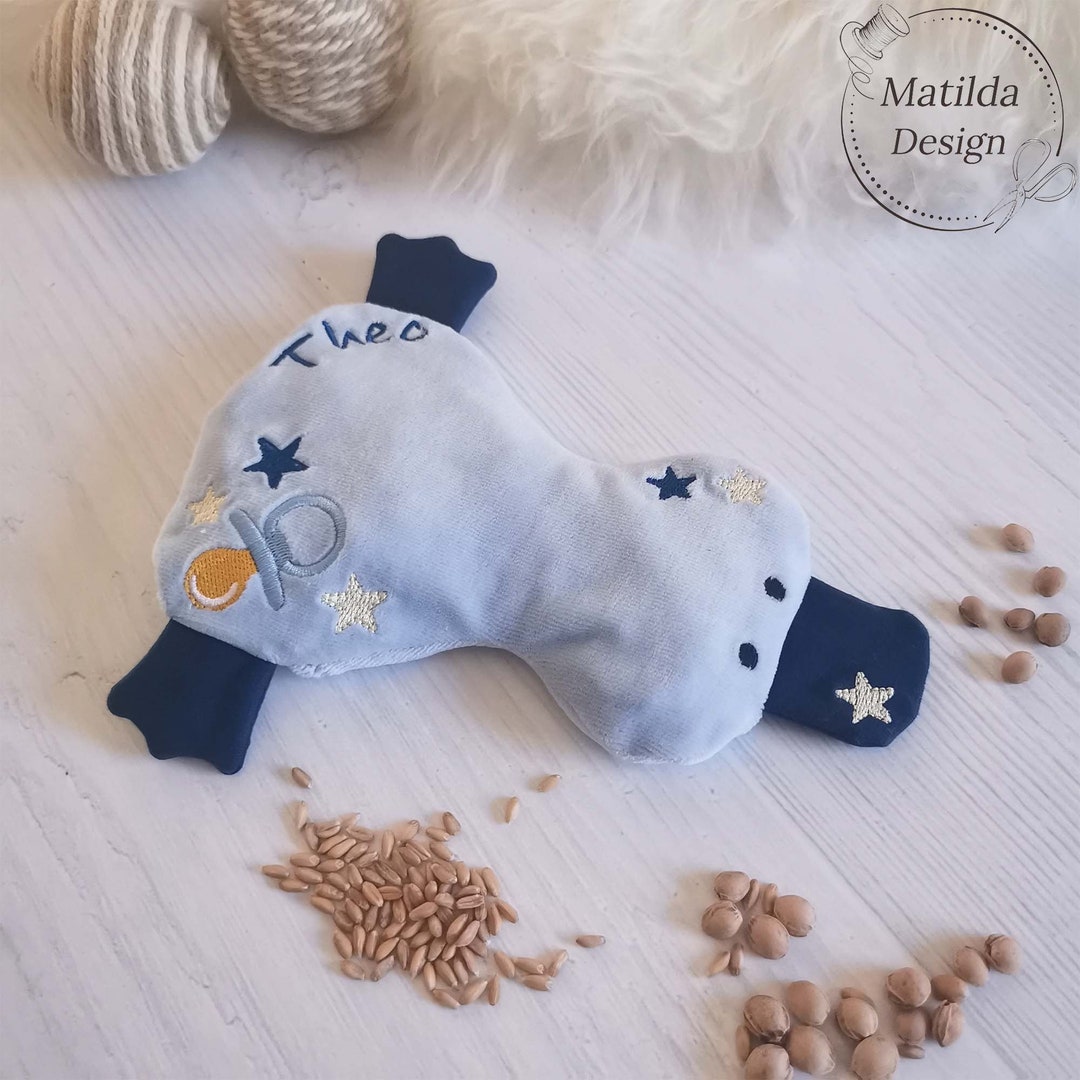 Baby Wärmekissen - SCHNULLER Junge Entchen mit Namen - waschbar - Bio ...