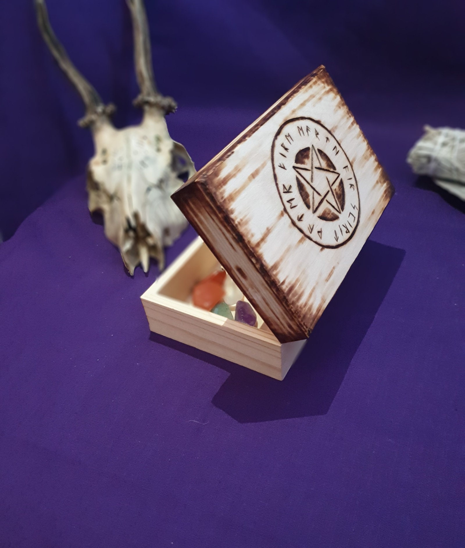 Pyrography Box-wiccan / Witchcraft Design - Etsy