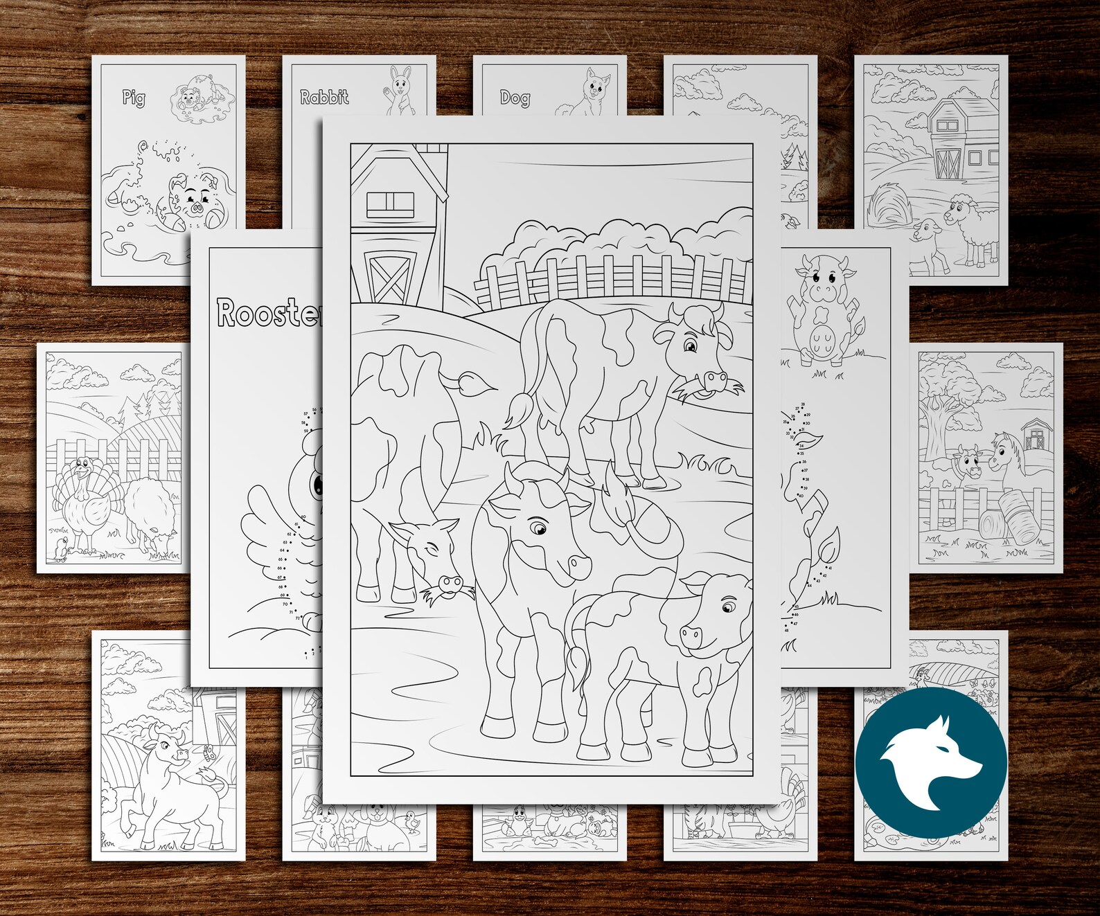 Chibi Farm Animals Printable Activity Book Pages for Kids 25 Pages of ...