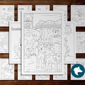 Chibi Farm Animals Printable Activity Book Pages for Kids 25 Pages of ...