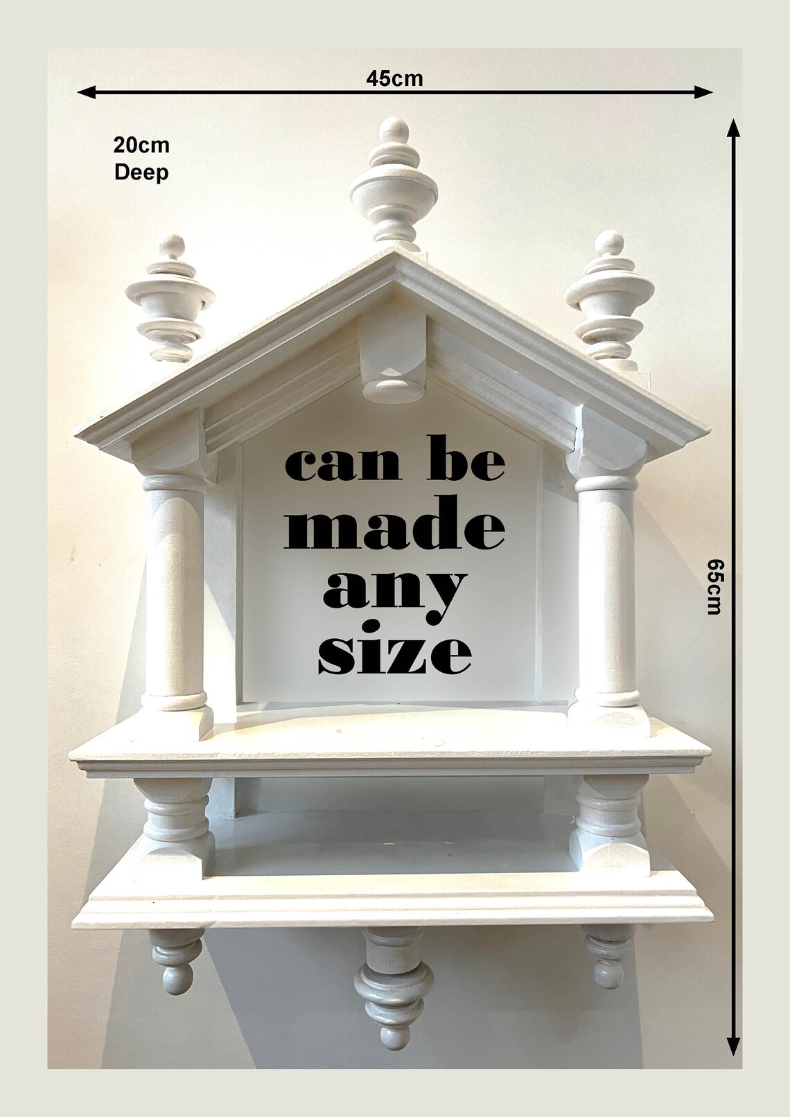 Handmade Wooden Wall Shrine - Decorative Shelf, Tabernacle, Reliquary ...