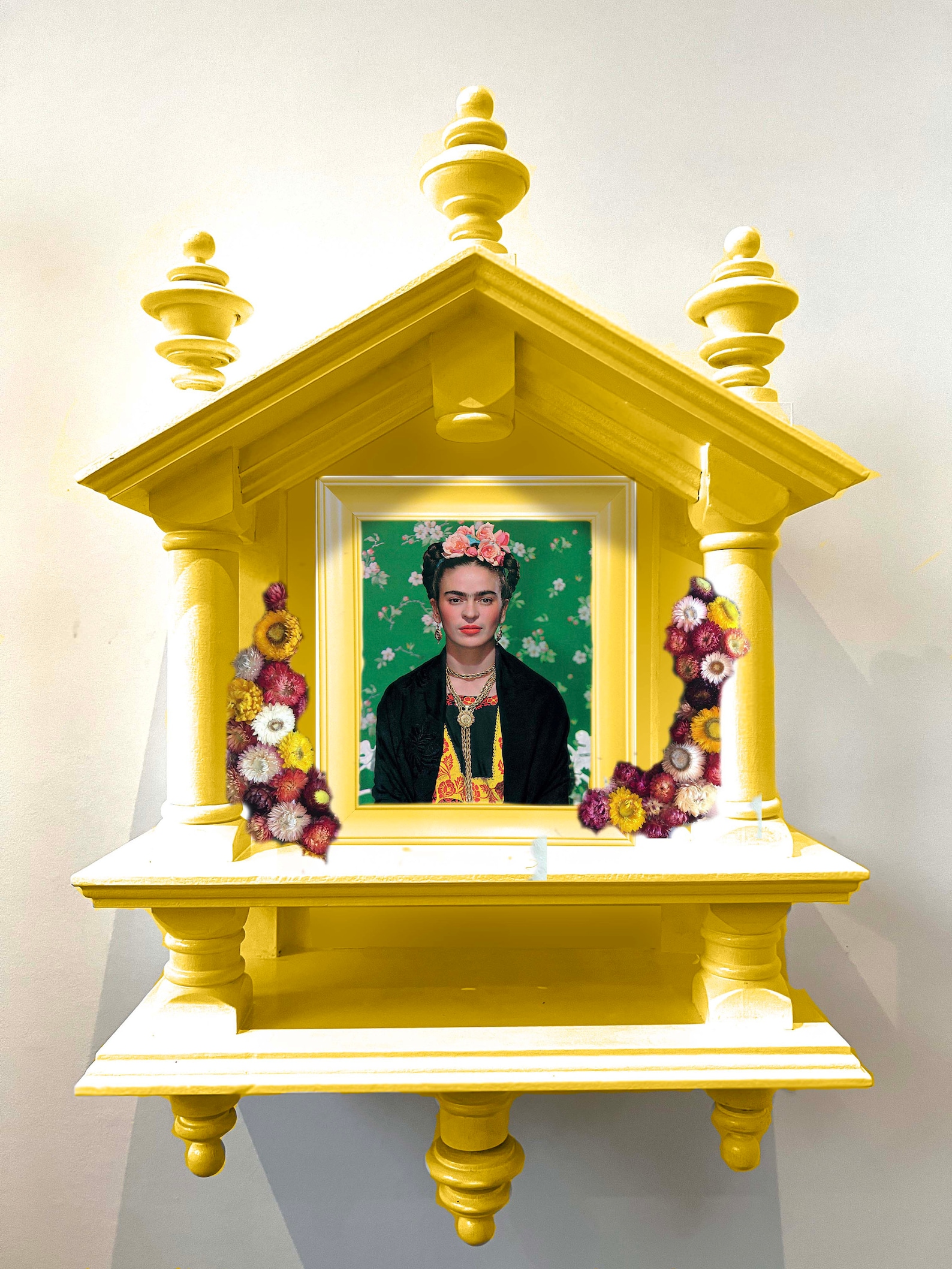 Handmade Wooden Wall Shrine - Decorative Shelf, Tabernacle, Reliquary ...