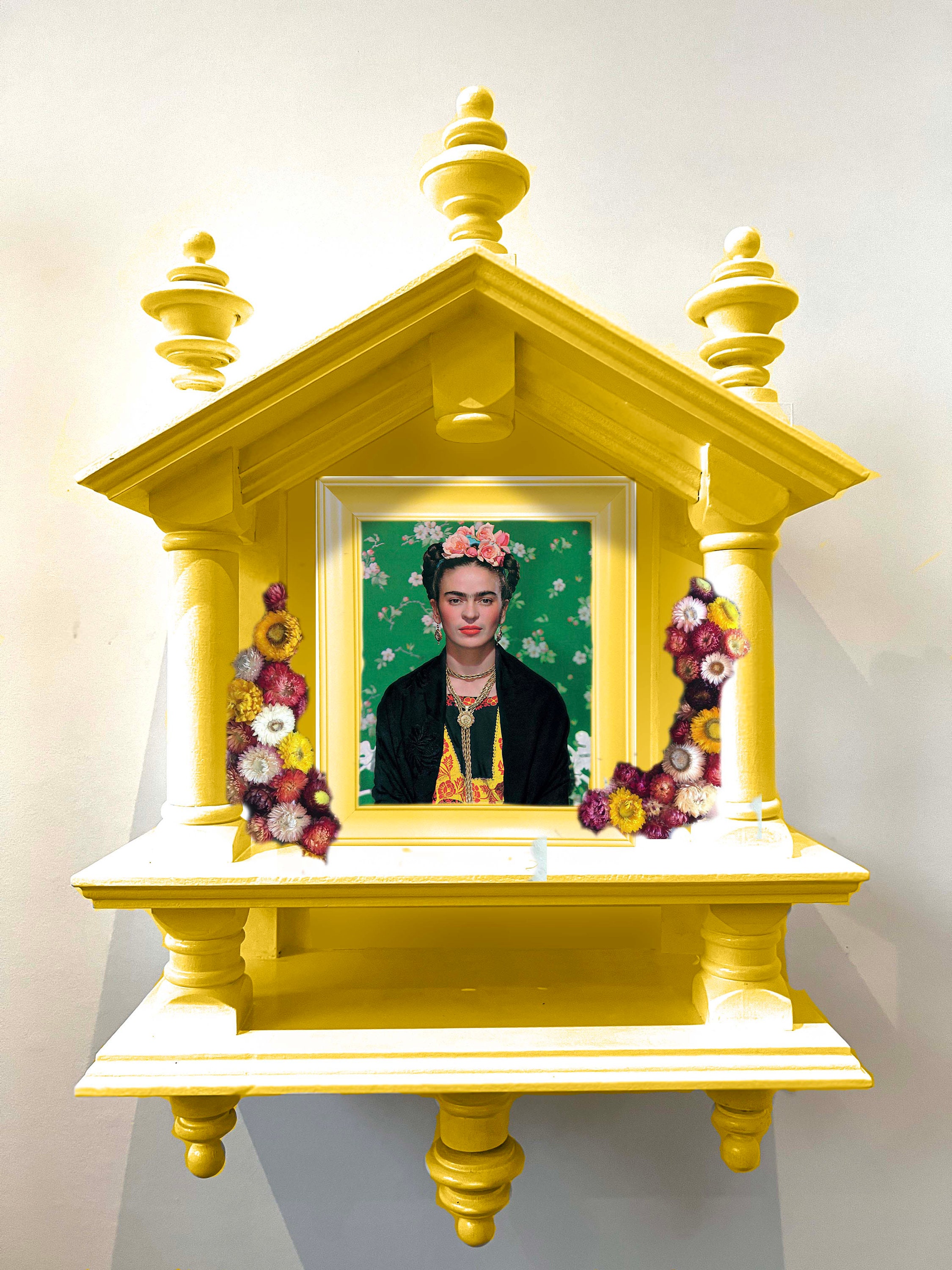 Handmade Wooden Wall Shrine - Decorative Shelf, Tabernacle, Reliquary ...