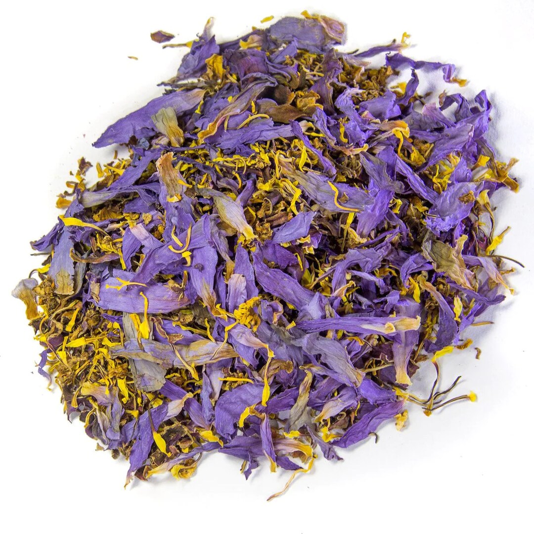 100% Organic Dried Egyptian Blue Lotus Crushed (nymphaea Caerulea ...