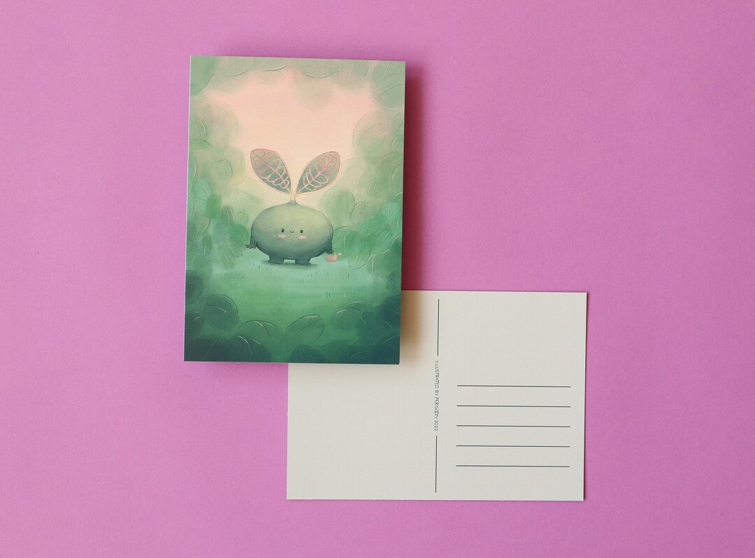 Plant Postcard, Green Card, Card for Plant Lovers, Gardening, Garden ...