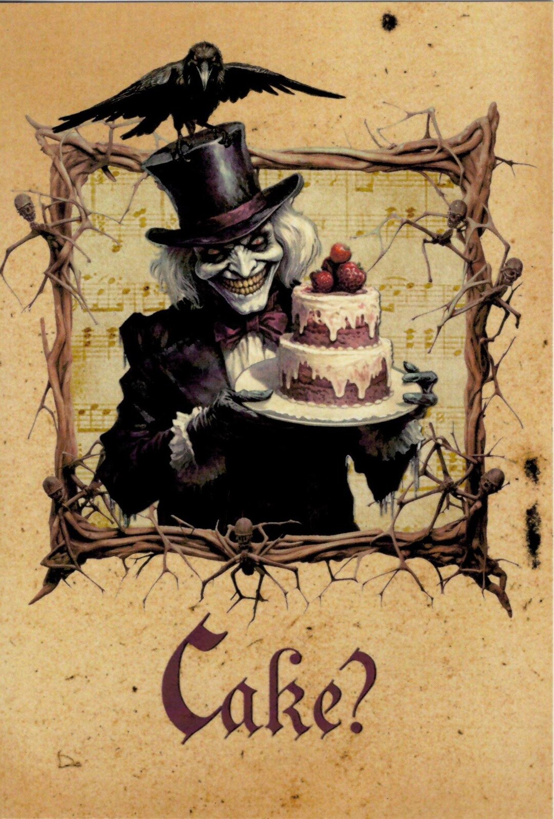 Spooky Zombie Birthday Card: Macabre Victorian Style Greetings Card - Etsy