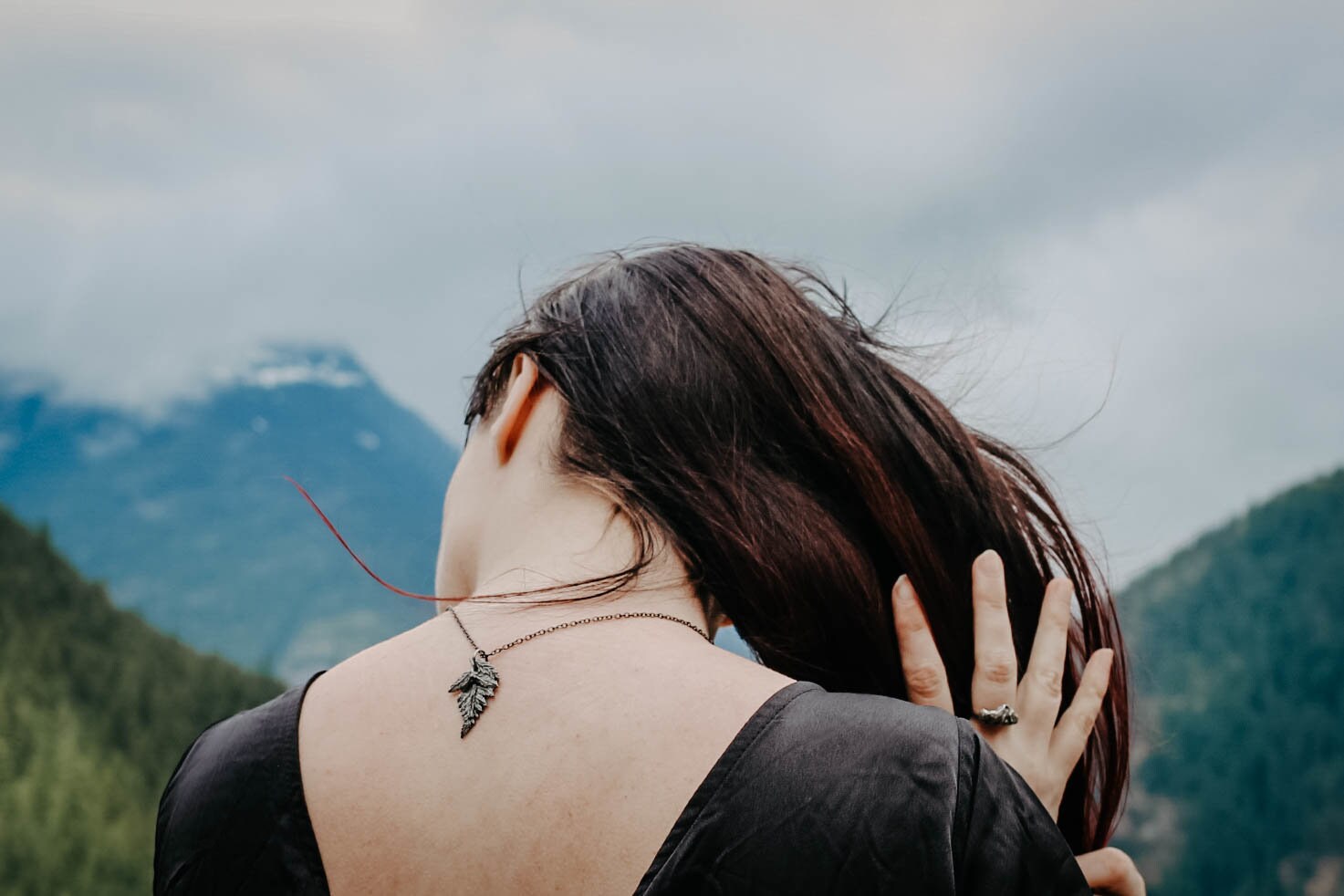 Silver Pagan Fern Leaf Pendant with Custom Rune with chain | Etsy
