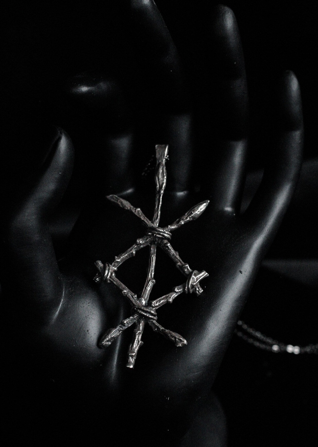 Silver Viking protection Rune Bind Pendant with Chain ready to Ship ...