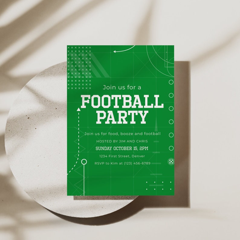 Football Party Invitation Template: Instant Download - Etsy