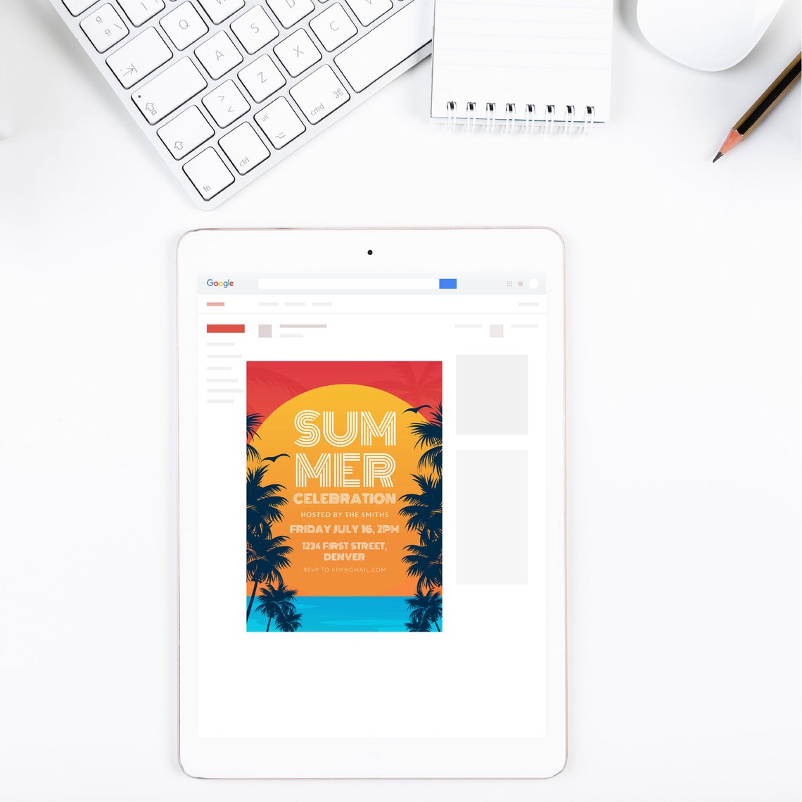 Summer Sunset Party Invitation Housewarming/summer Party | Etsy