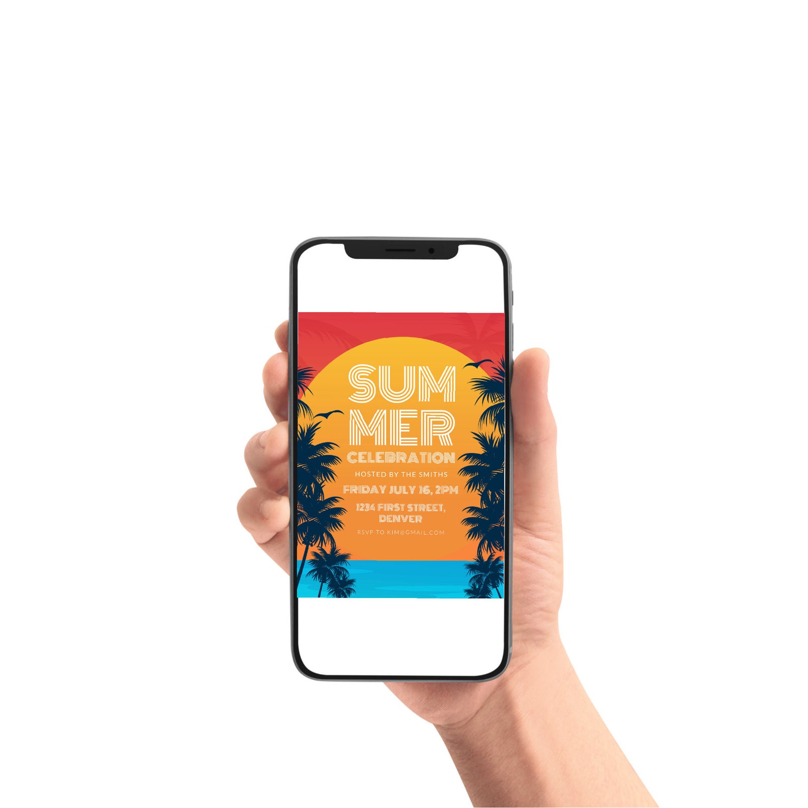 Summer Sunset Party Invitation Housewarming/summer Party - Etsy