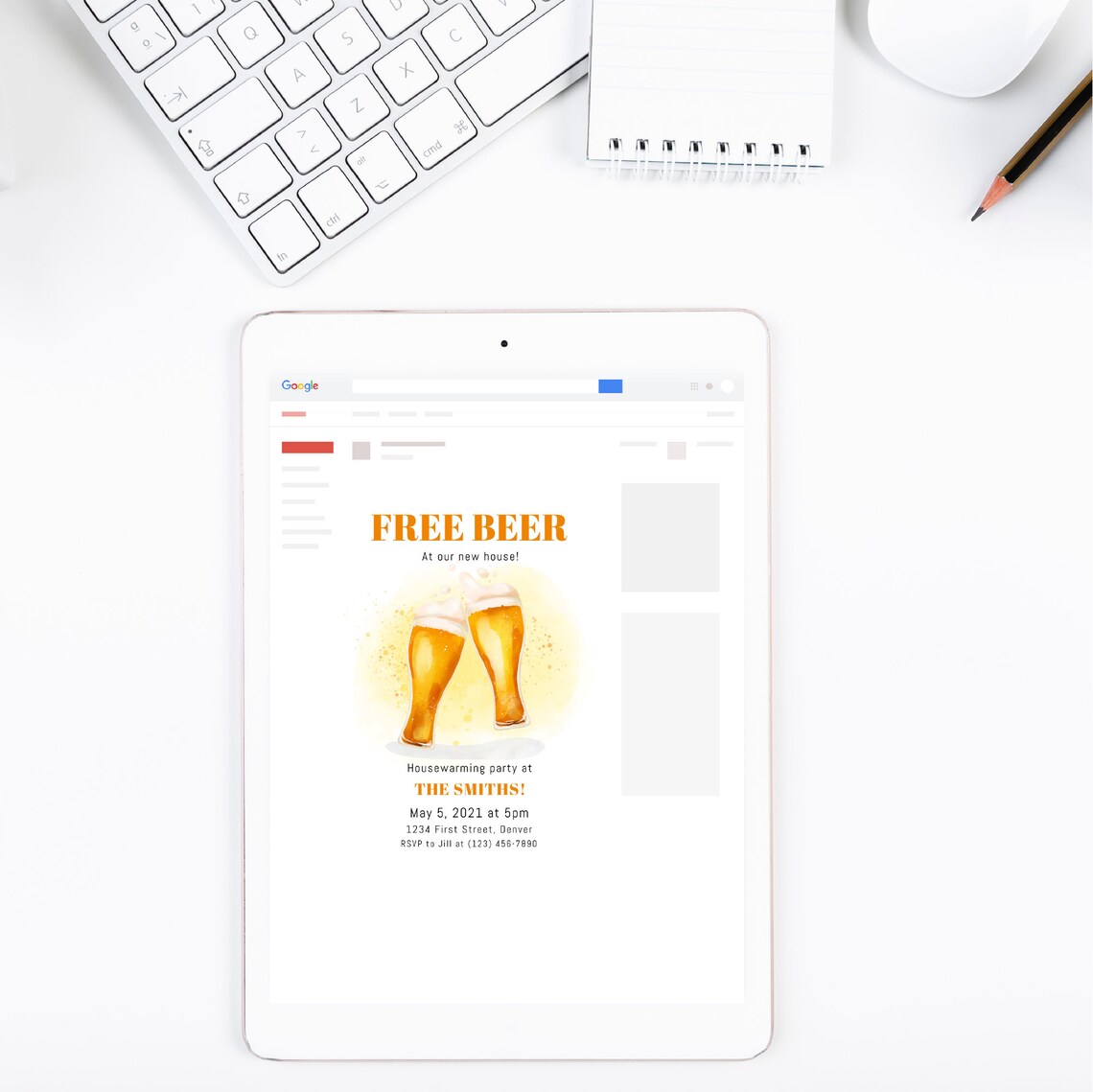 Free Beer Editable and Customizable House Warming Invitation - Etsy