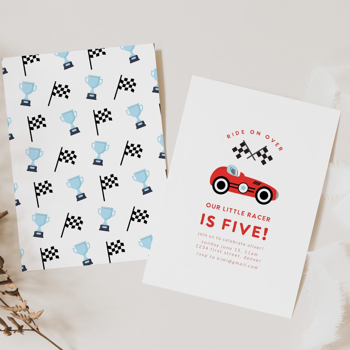 Race Car Birthday Invitation: Little Racer Party (instant Download) - Etsy