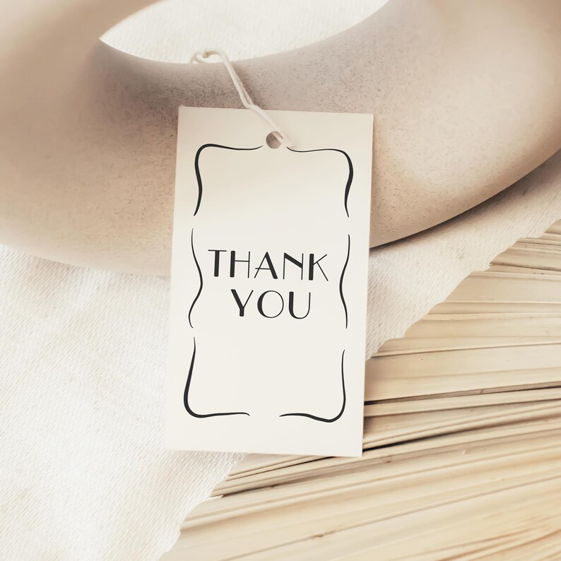 Whimsical Thank You Tag Template: Instant Download - Etsy