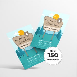 National Park/highway Sign - Camping and Travel Theme Birthday Party ...