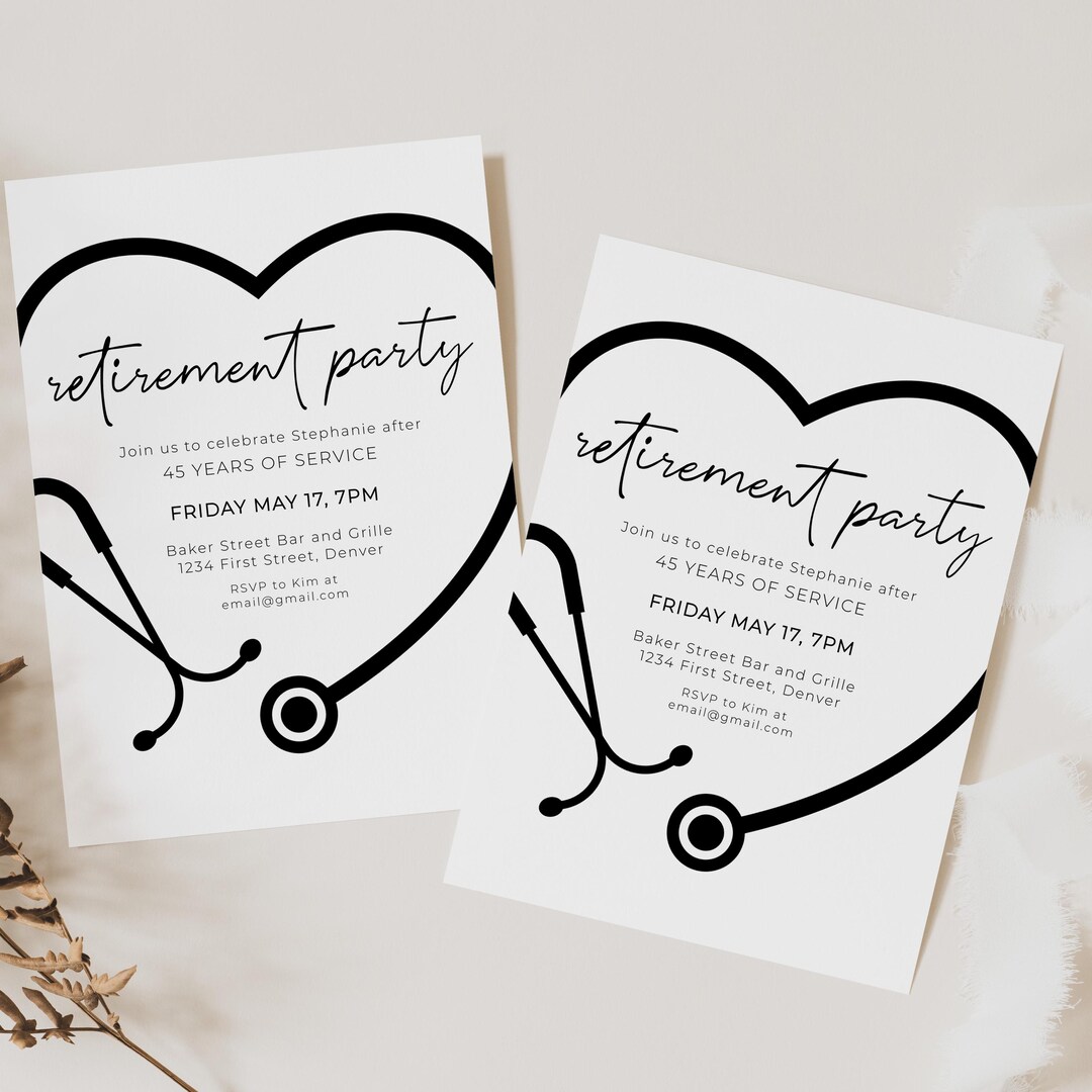 Medical/nurse/doctor Retirement Party With Stethoscope and Large Heart ...