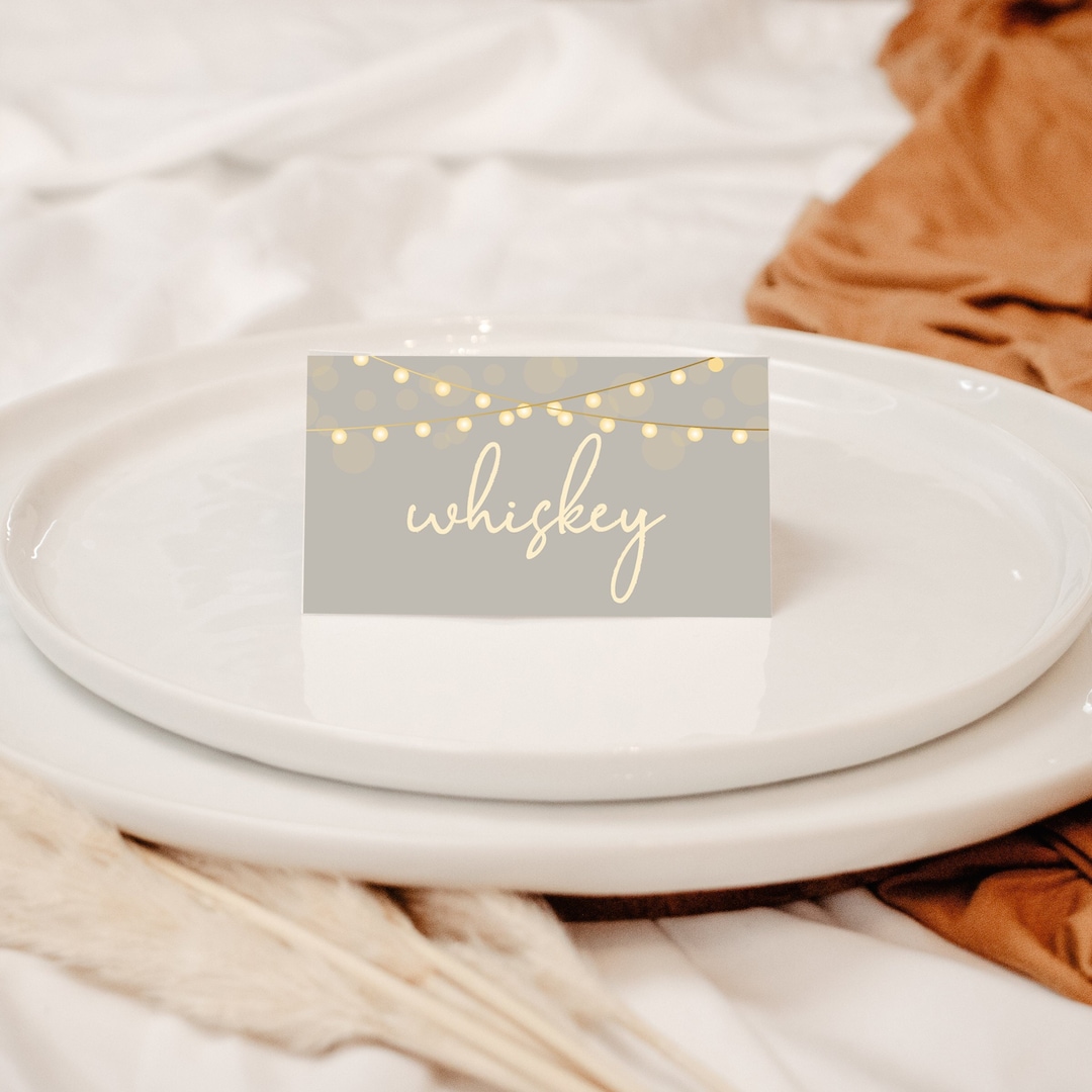 Drink/ Food Table Tent Sign Marker/place Card - Editable and ...
