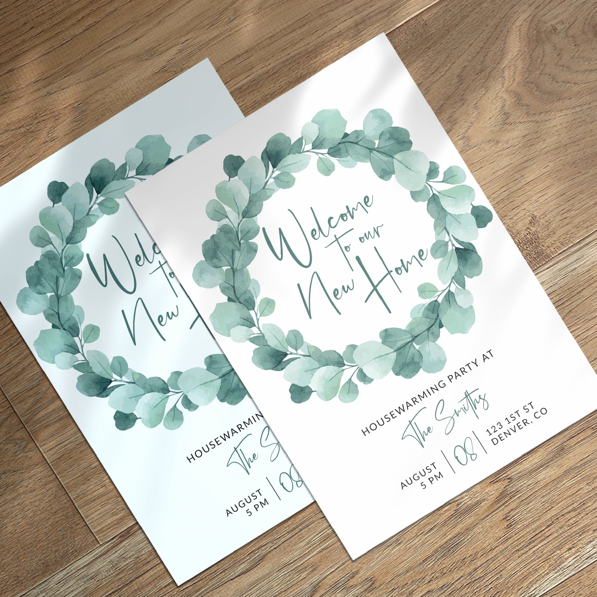 Welcome to Our New Home Editable and Customizable Eucalyptus | Etsy