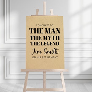 The Man, the Myth, the Legend Retirement Party Invitation Template ...