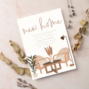 Bohemian Boho New Home Housewarming Party Invitation Template - Home ...