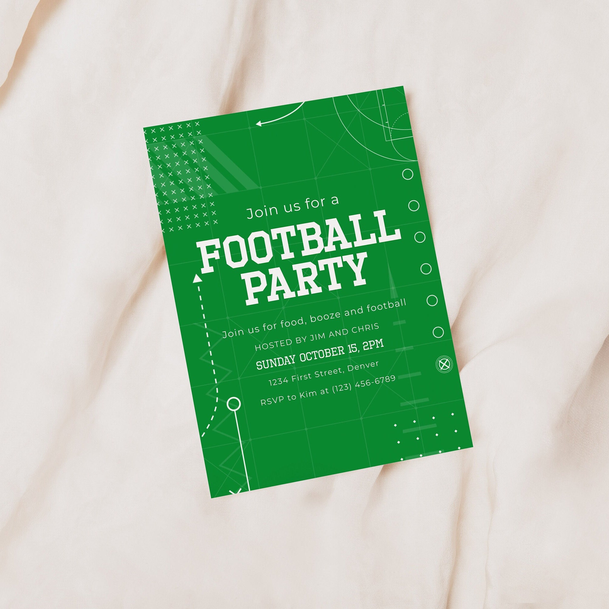 Join Us for a Football Party Football/party Invitation Template With ...
