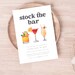 Simple Stock the Bar Invitation Template With Colorful - Etsy