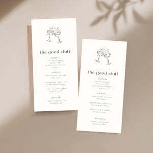Simple and Modern Menu for Any Event - Wedding/rehearsal Dinner ...