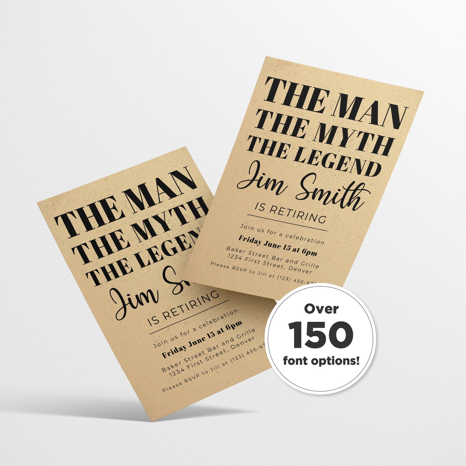 The Man the Myth the Legend Retirement Party Invitation - Etsy