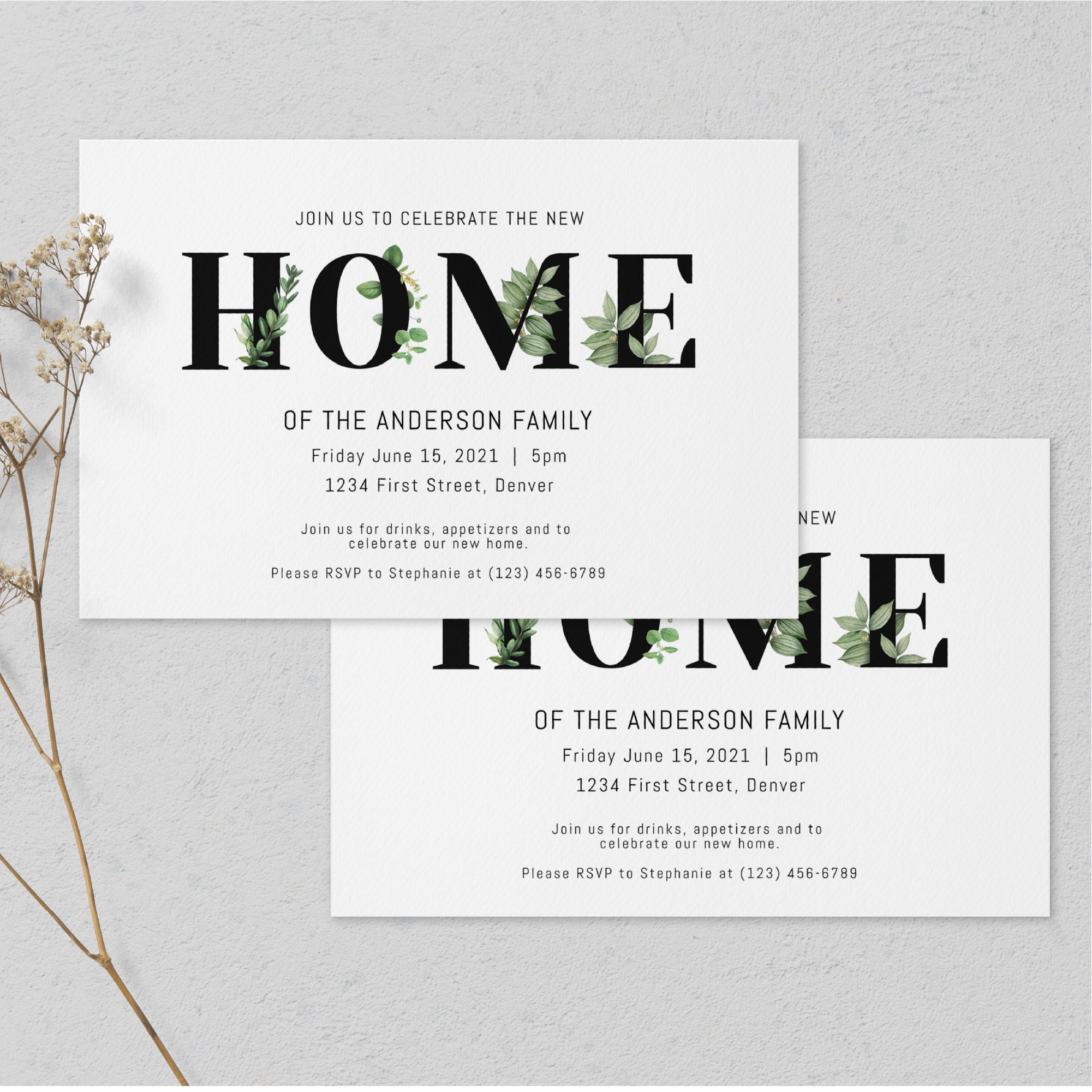 Editable and Customizable Housewarming Invitation Template - Print or ...