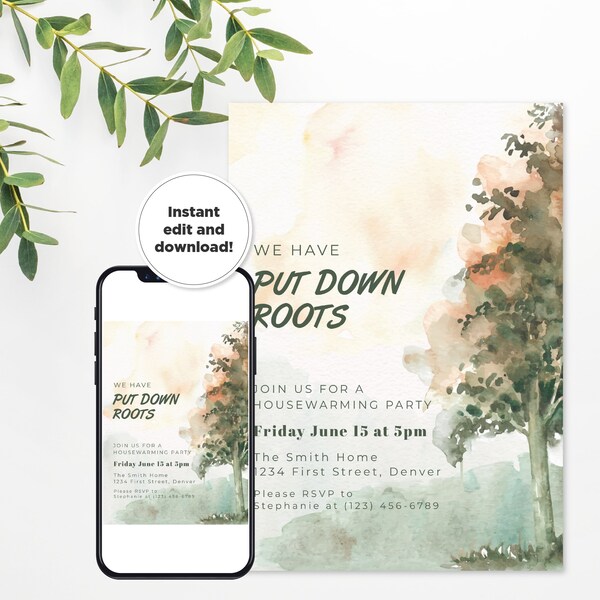 Tree Invitation - Etsy