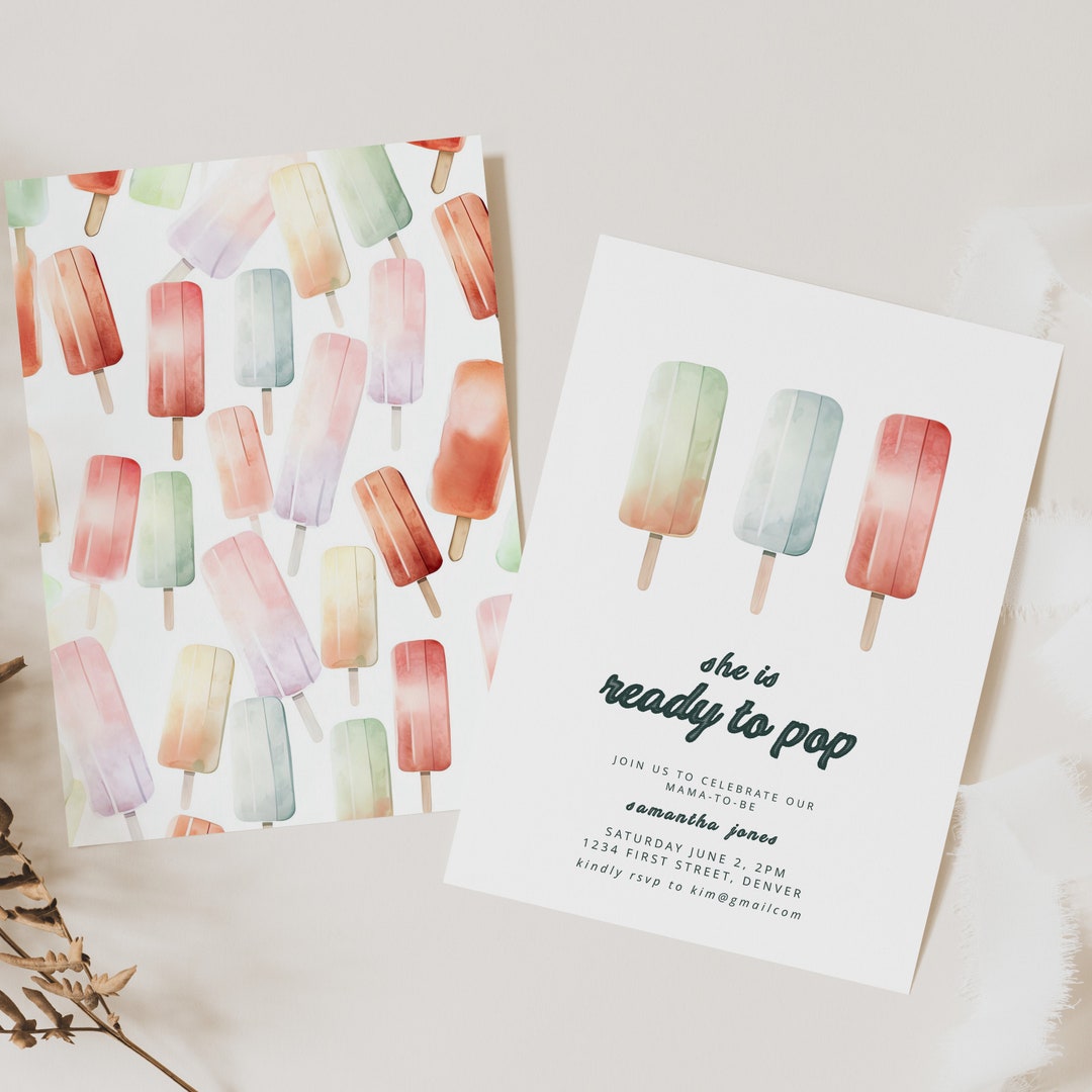 She is Ready to Pop - Popsicle® Ice Pop Summer Theme Baby Shower ...
