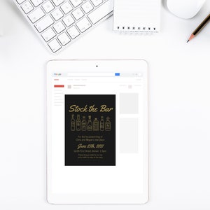 Editable and Customizable Stock the Bar Invitation Template - Edit ...