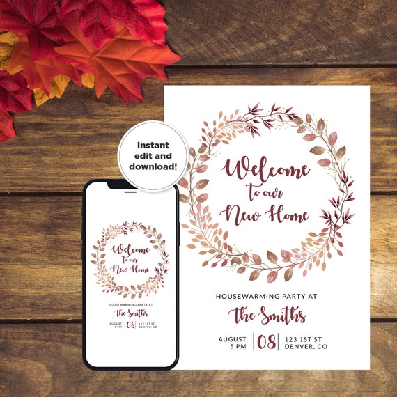 Welcome to Our New Home Editable and Customizable Modern - Etsy