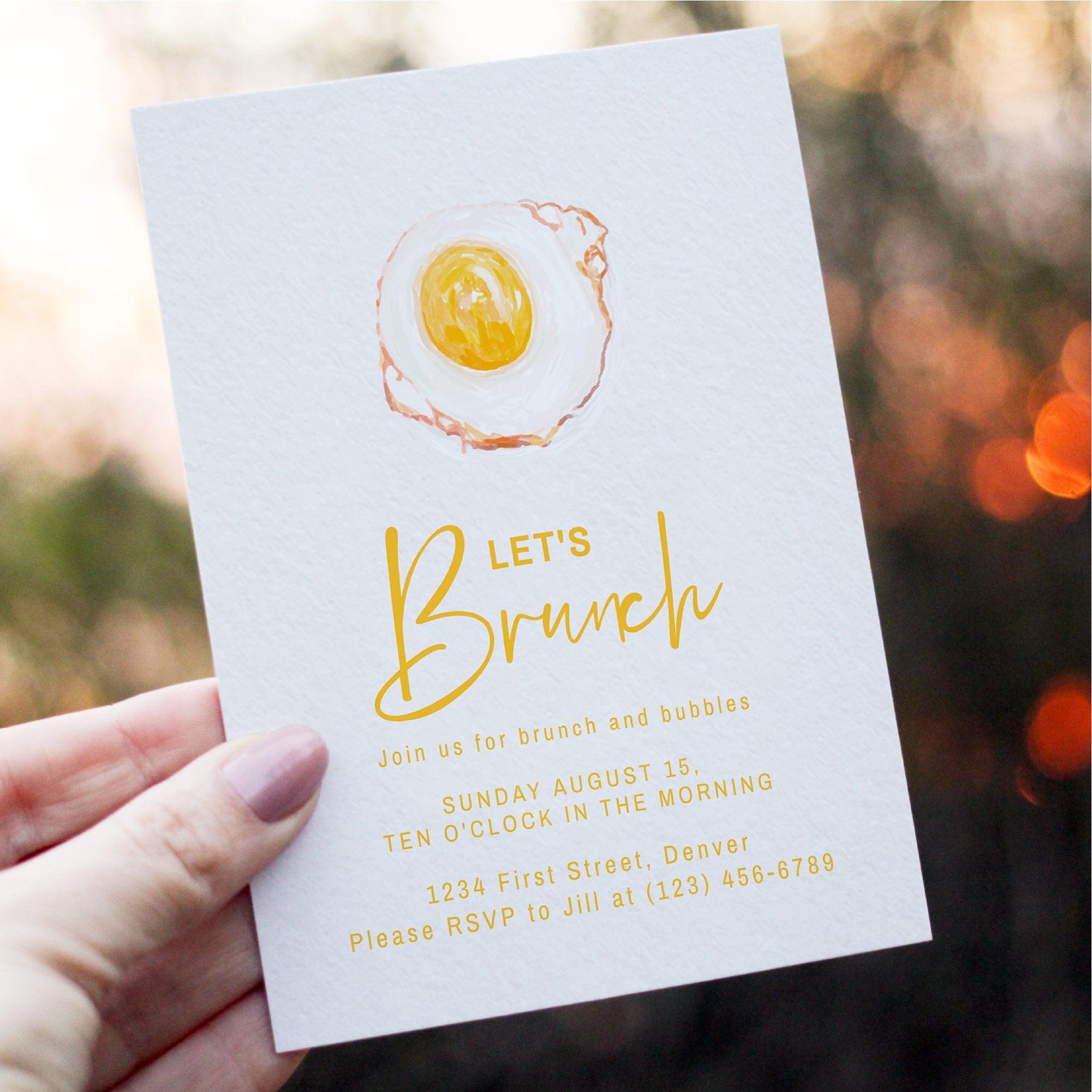 Let's Brunch Editable Brunch Party Invitation Template | Etsy