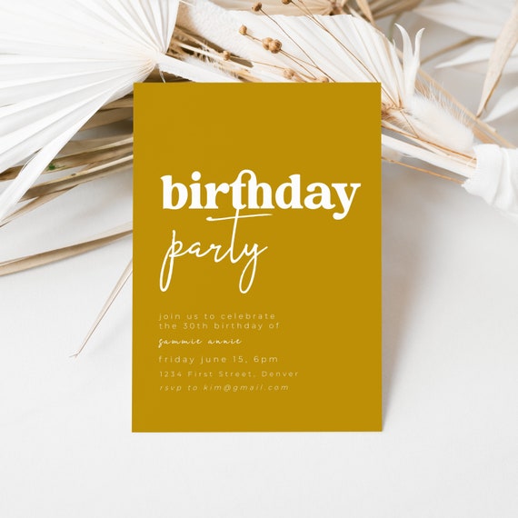Yellow Birthday Invitation Yellow Invitation Card Designs