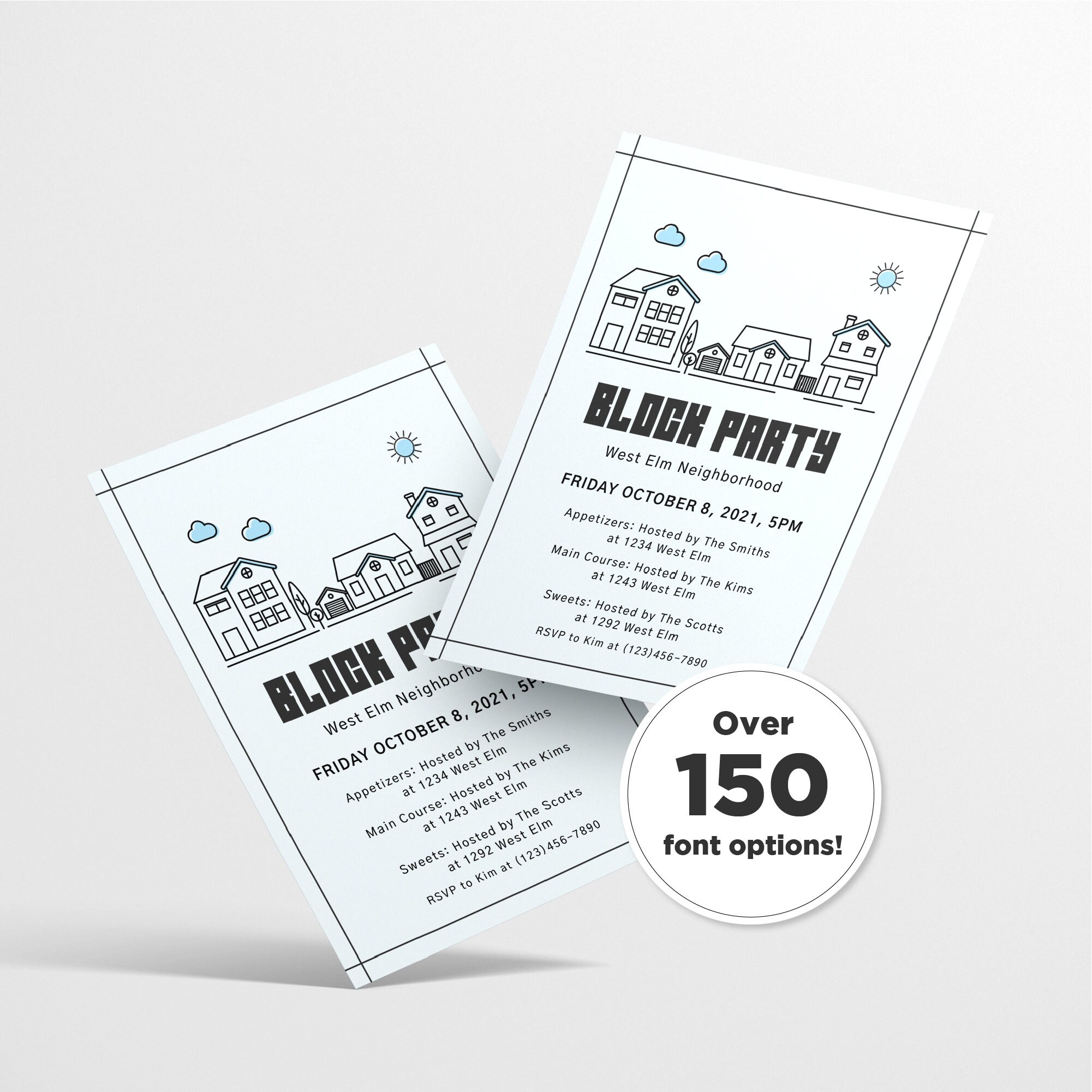 Editable and Customizable Block Party/neighborhood Party - Etsy