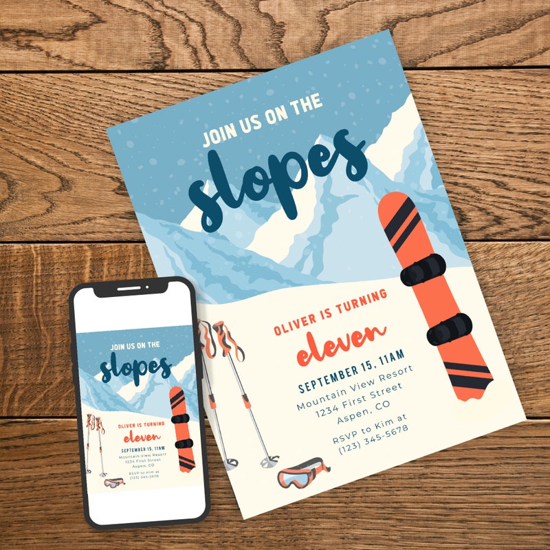 Snowboard Themed Birthday - Etsy