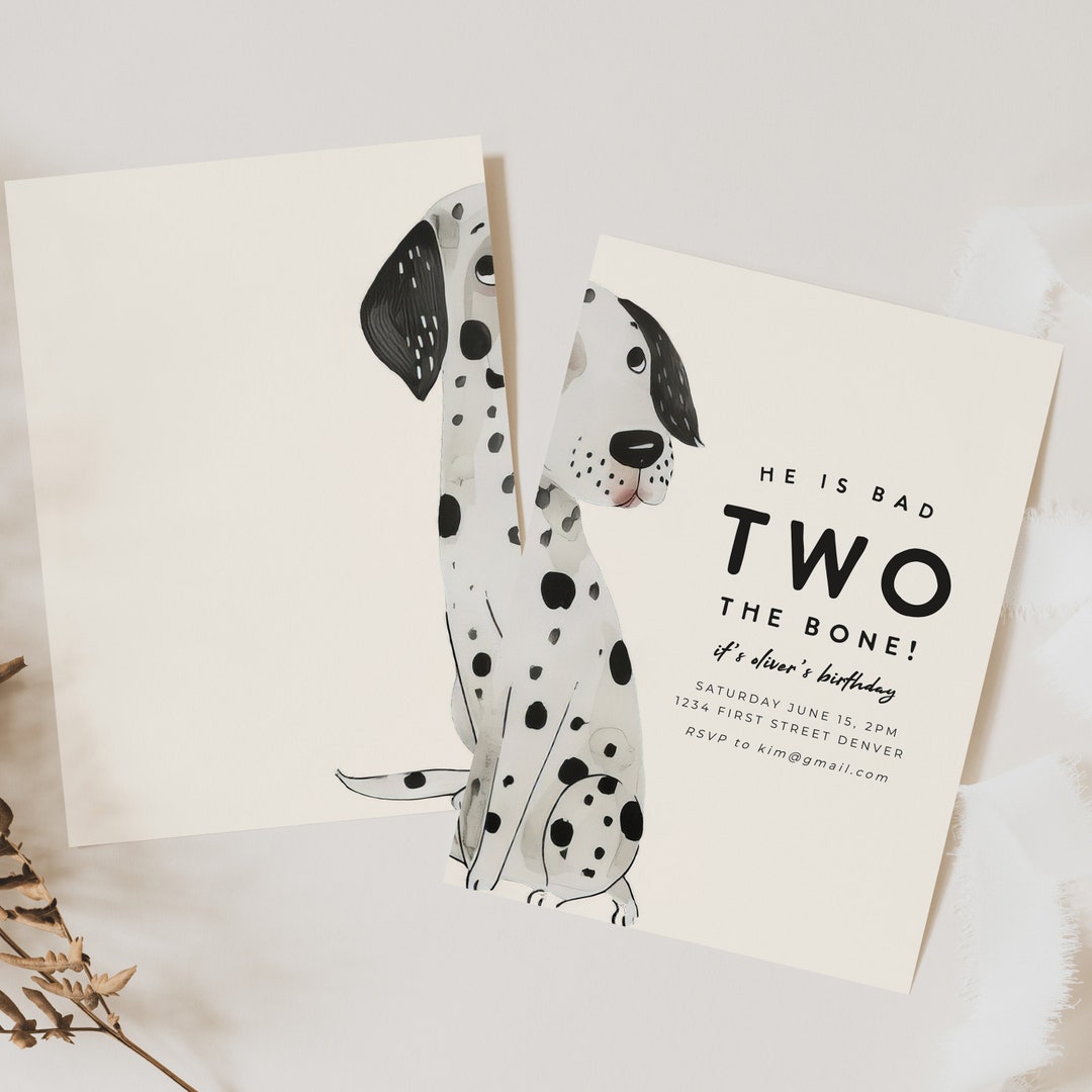 Bad to Two the Bone Dalmatian Dog Puppy Themed Birthday Party ...