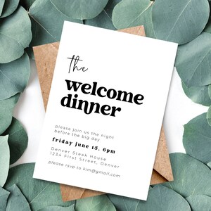 Simple and Modern Black and White the Welcome Dinner Rehearsal Dinner ...