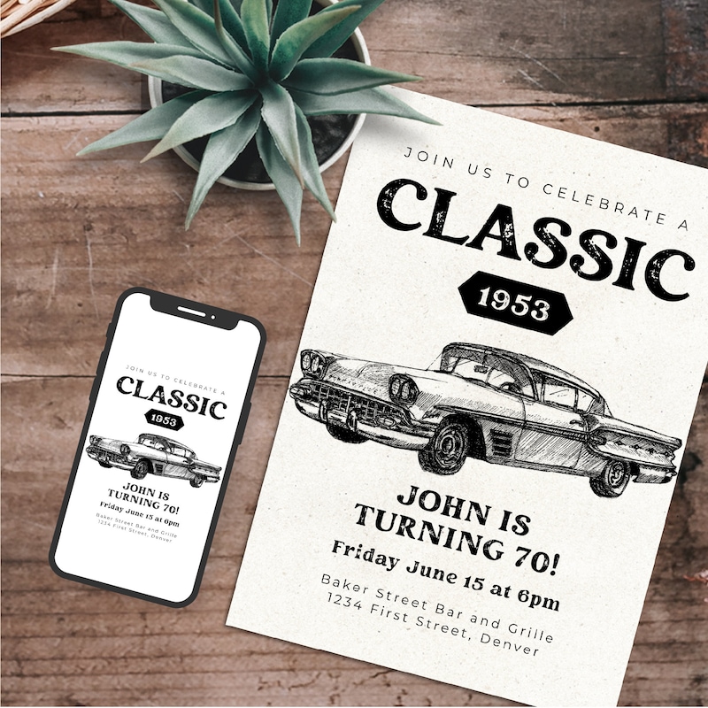 Vintage Car Party - Etsy