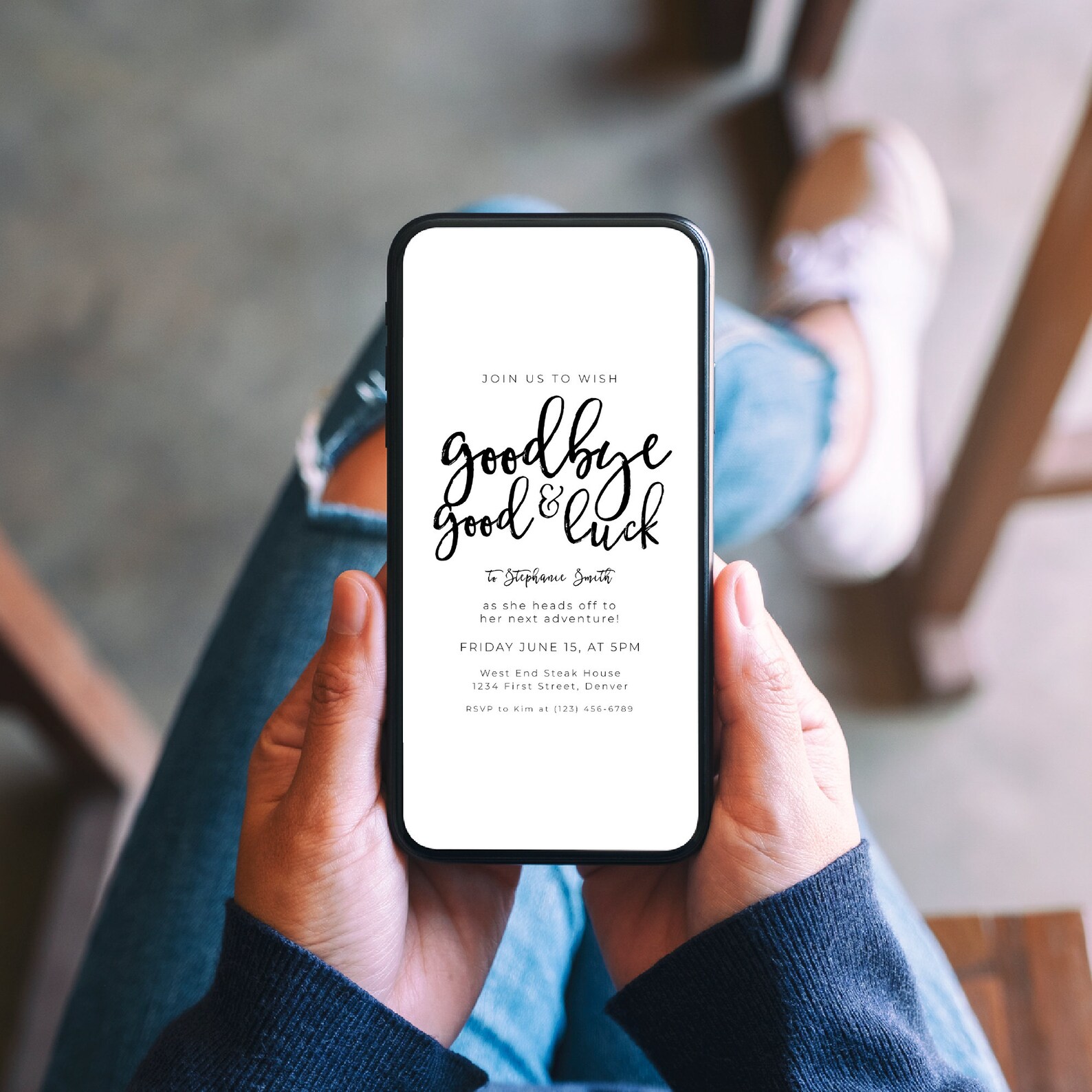 Farewell Party Invitation Template Goodbye and Good Luck With ...