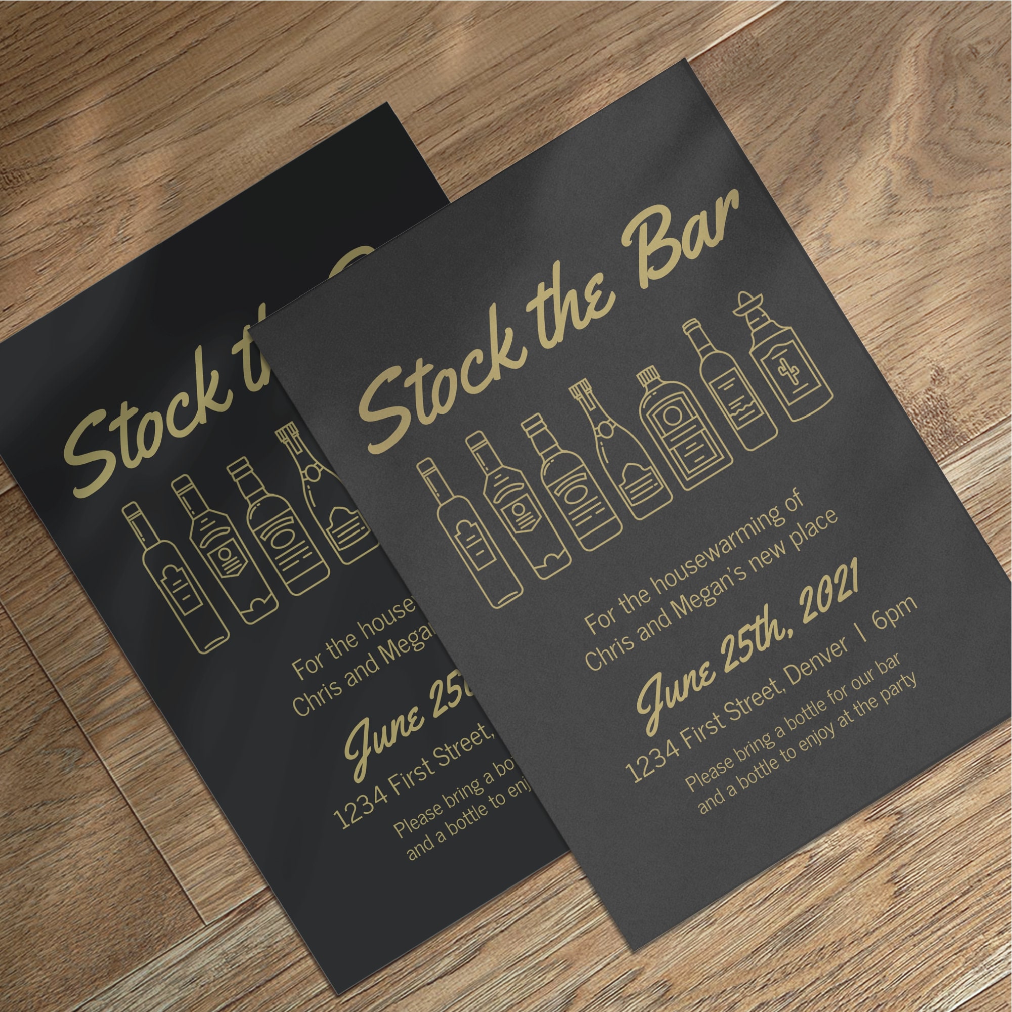 Editable and Customizable Stock The Bar Invitation Template | Etsy