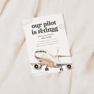 Our Pilot is Retiring, Pilot Retirement Party Invitation Template With ...