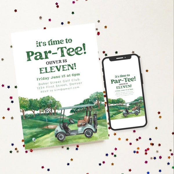 Golf Clubs Invitation - Etsy
