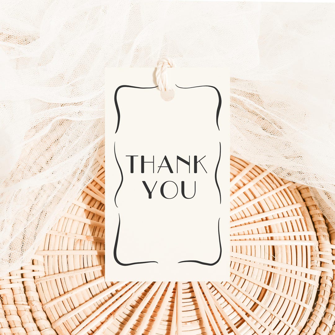 Whimsical Thank You Tag Template: Instant Download - Etsy