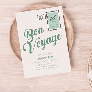 Bon Voyage Retirement Moving Party Invitation Template - Post Card ...